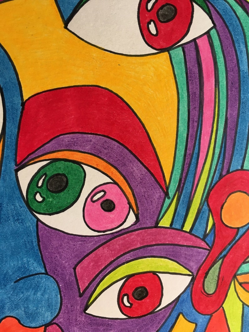 The Beautiful People, Abstract Faces, Contemporary, Modern, Abstract ...