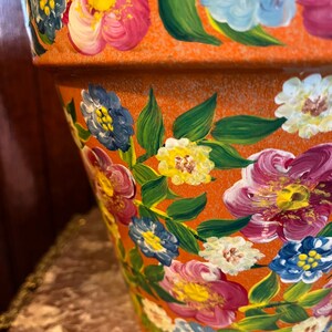 Hand-painted Pot, Painted Terra-cotta Pot, Red Clay Pot, Painted Red ...