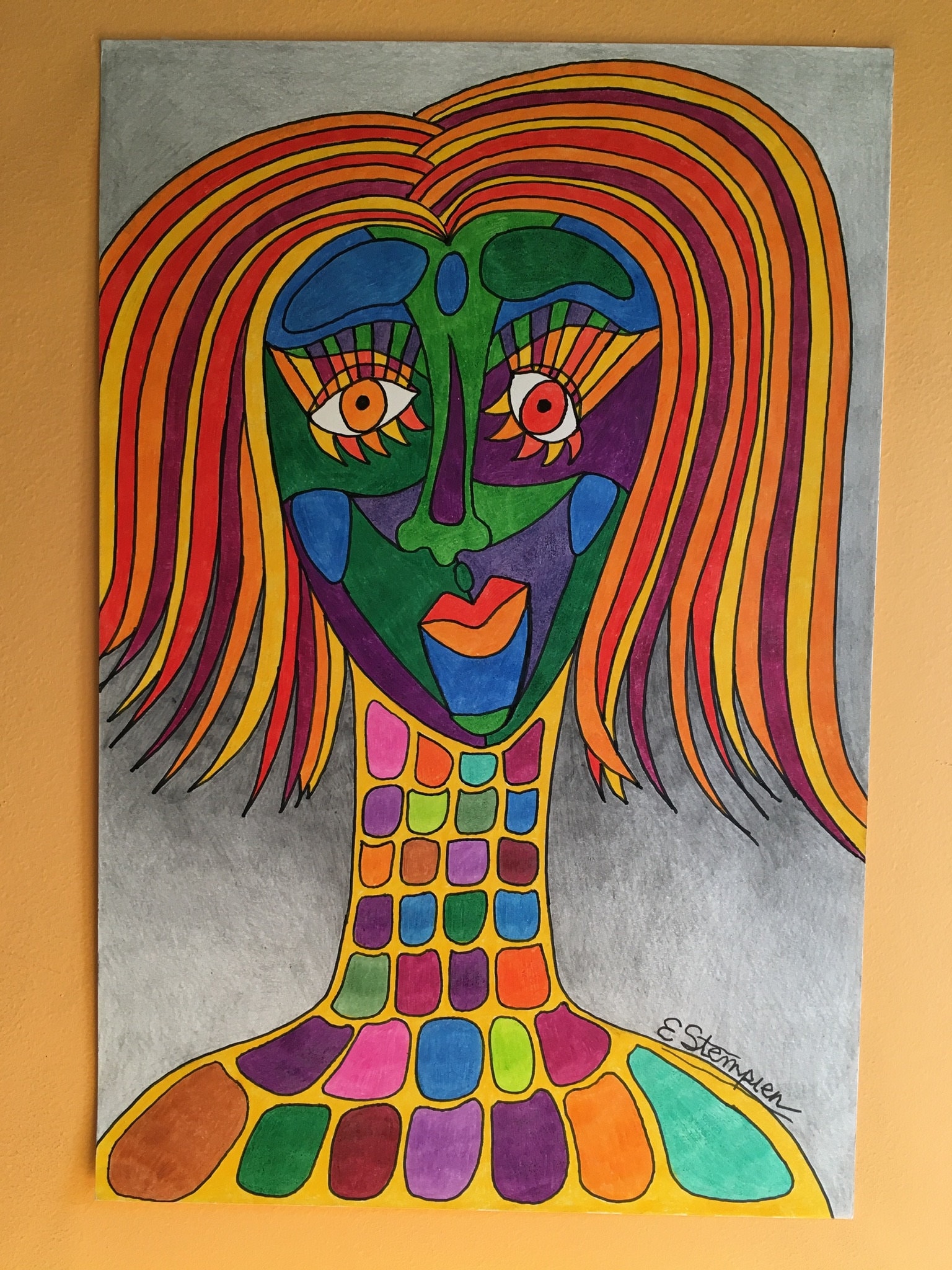 Abstract Face Art, Abstract Faces Art, Picasso-style Face, Contemporary ...