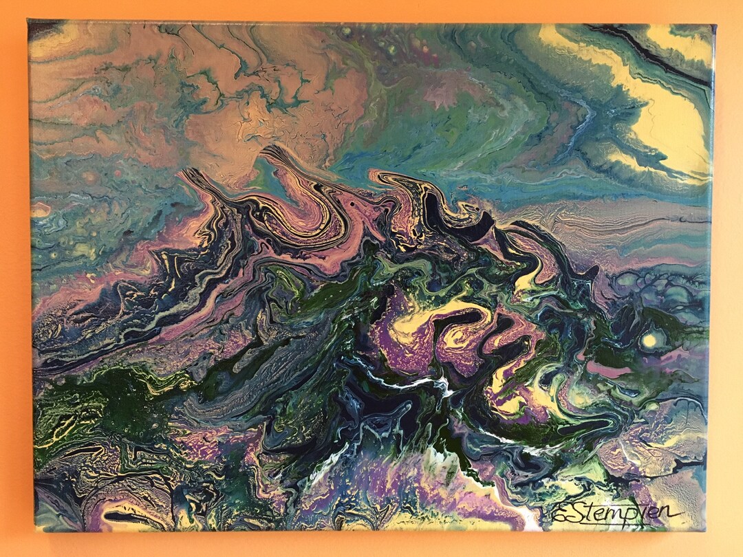 Abstract Seascape Painting on Canvas, Ocean Scene Painting, Sea Scene ...