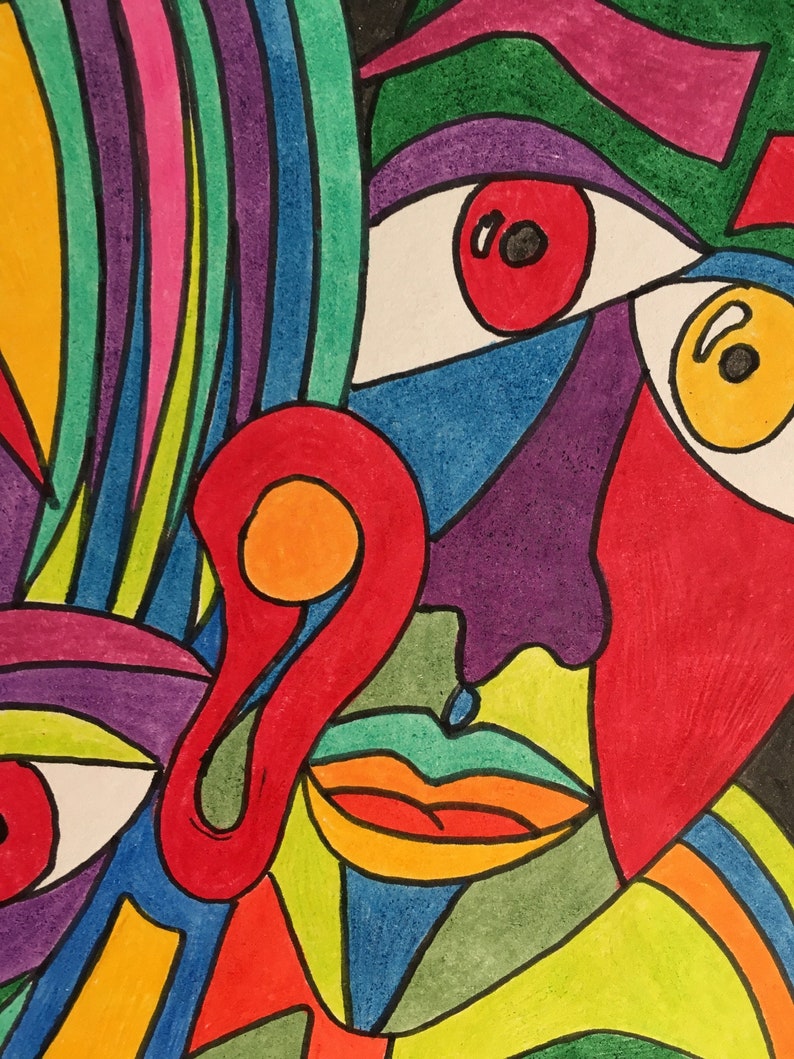 The Beautiful People, Abstract Faces, Contemporary, Modern, Abstract ...