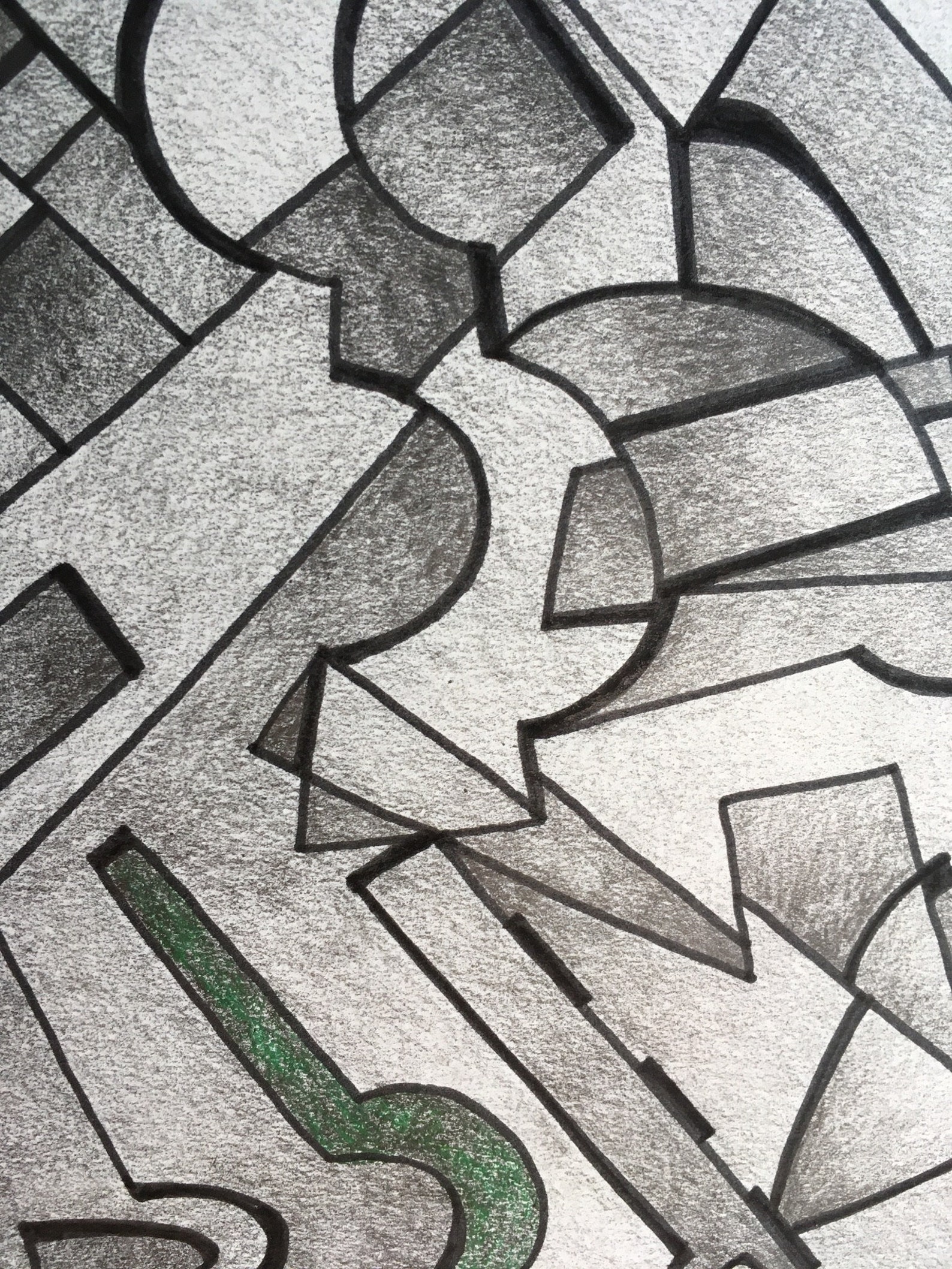 Abstract Shaded Design, Print of Original Drawing, Drawing, Abstract ...