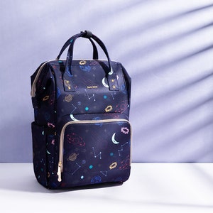 Easy Open Diaper Backpack Wide Open Multi Storage Diaper Bag, Hand Bag ...