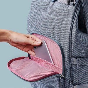 Easy Open Diaper Backpack Wide Open Multi Storage Diaper Bag, Hand Bag ...