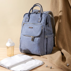 Easy Open Diaper Backpack Wide Open Multi Storage Diaper Bag, Hand Bag ...