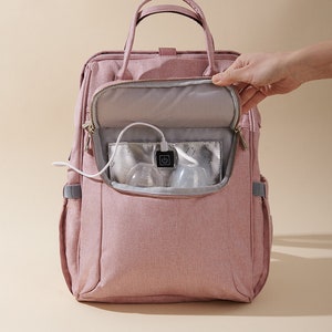 Easy Open Diaper Backpack Wide Open Multi Storage Diaper Bag, Hand Bag ...