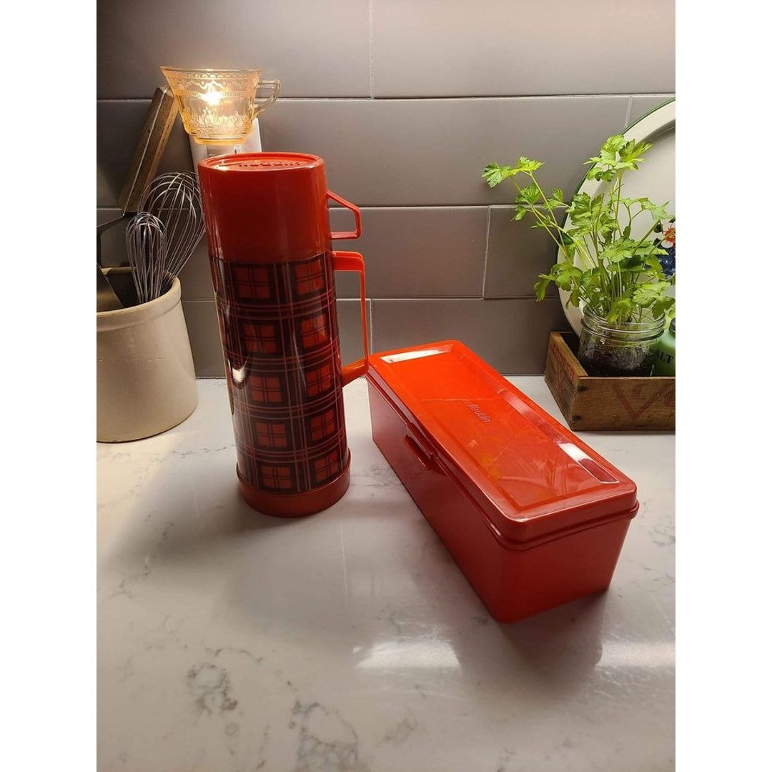 Vintage Alladin Thermos and Snack Set - Etsy