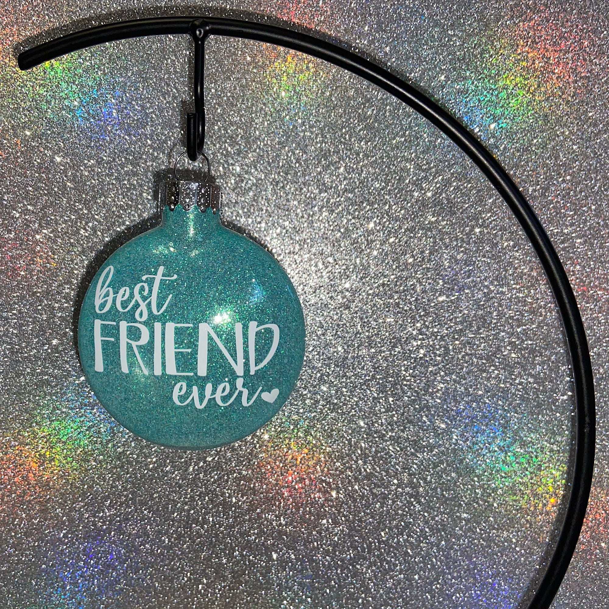 Best Friend Ever Ornament Glitter Ornament Best Friend | Etsy