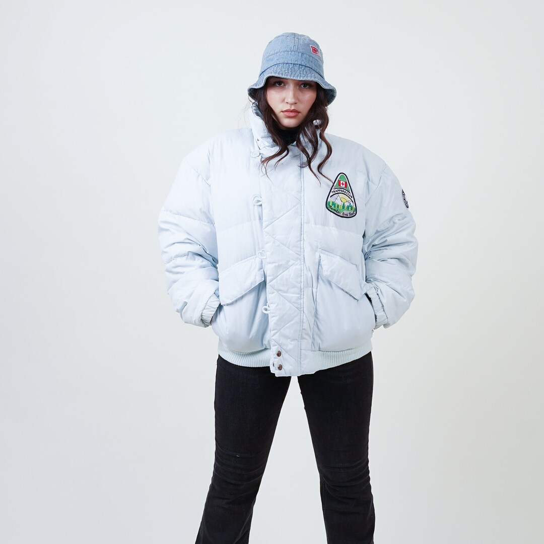 90s Winter Puffed Bomber Jacket Ski Jacket Hudson Bay Trappers - Etsy
