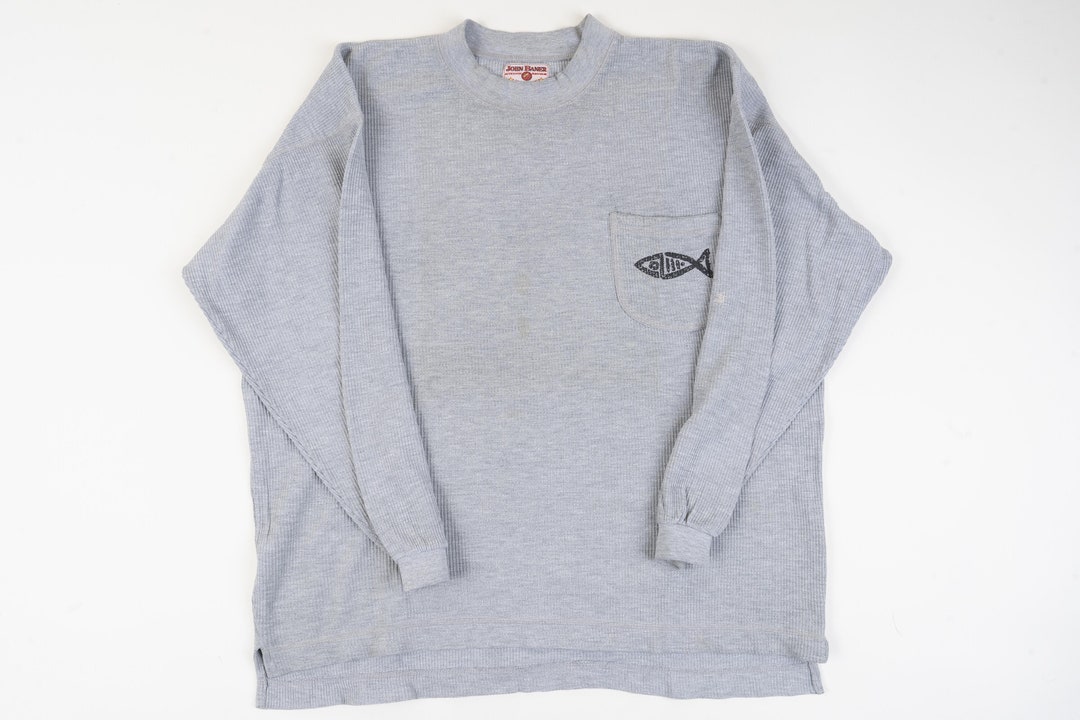 80s Vintage Fishbone Colleague Sweater Pullover Basic Grey - Etsy