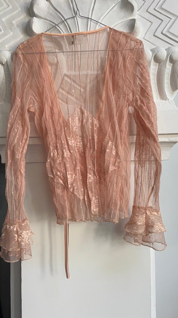 Y2k 90s aesthetic Vintage / Retro Transparent Blouse … - Gem Y2k 90s aesthetic Vintage / Retro Transparent Blouse … - Gem
