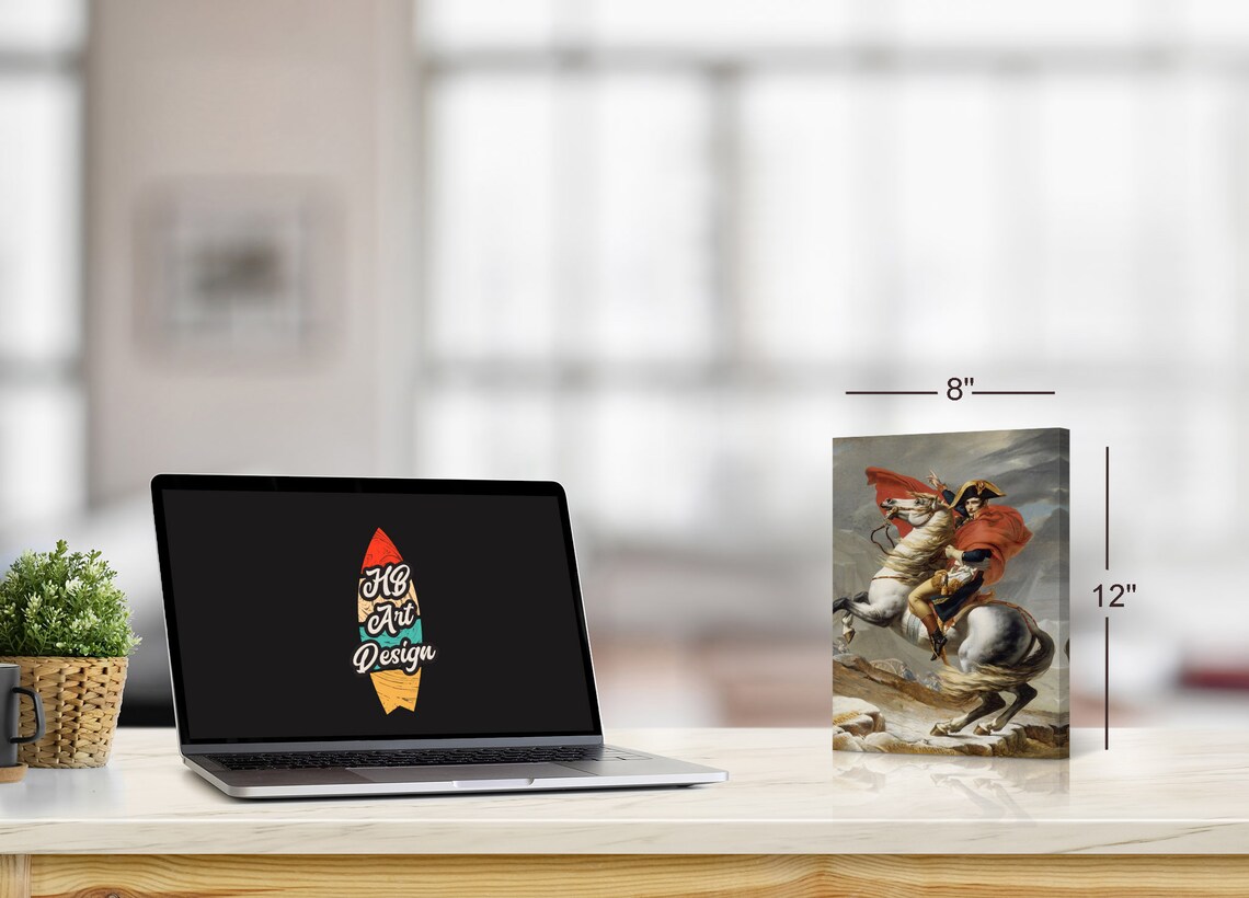 Napoleon Crossing the Alps, Jacques Louis David Canvas Wall Art Print ...