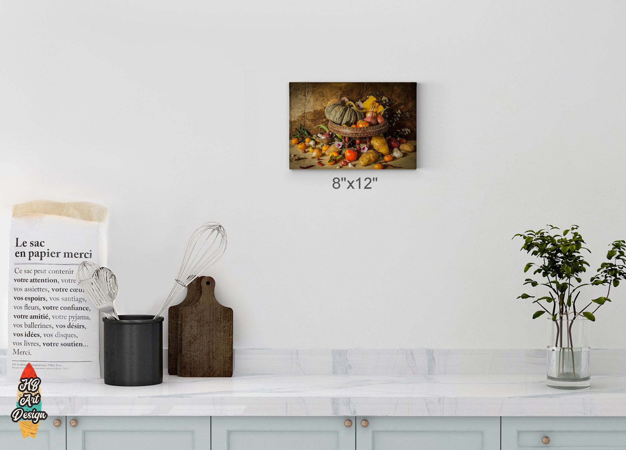 Still Life Fruits and Vegetables Rustic Kitchen Wall Decor | Etsy