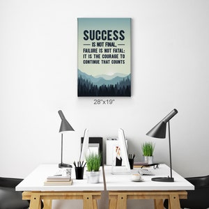 Success is Not Final Failure is Not Fatal Quote Forest View Canvas Wall ...