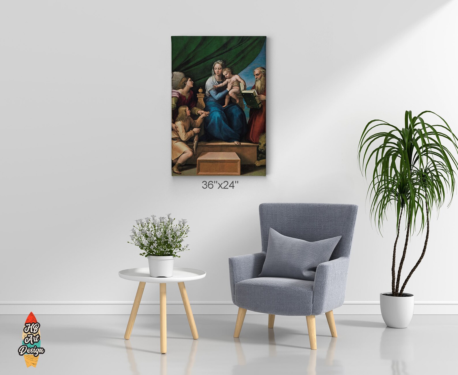 The Holy Family With Raphael Tobias and Saint Jerome Raphael - Etsy
