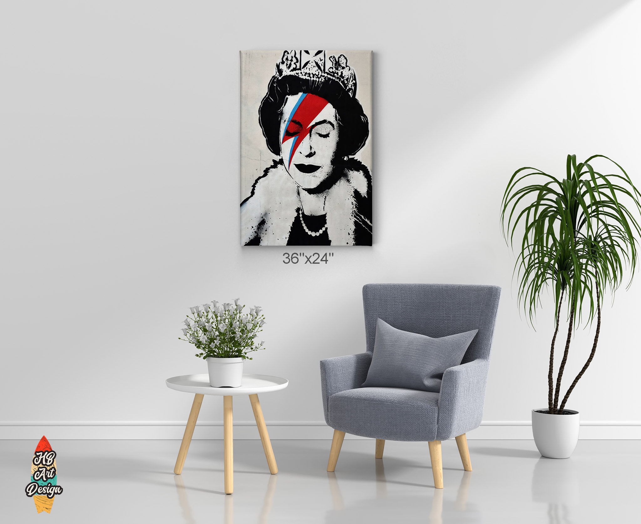 Queen Elizabeth Street Art Painting London Mural Graffiti | Etsy