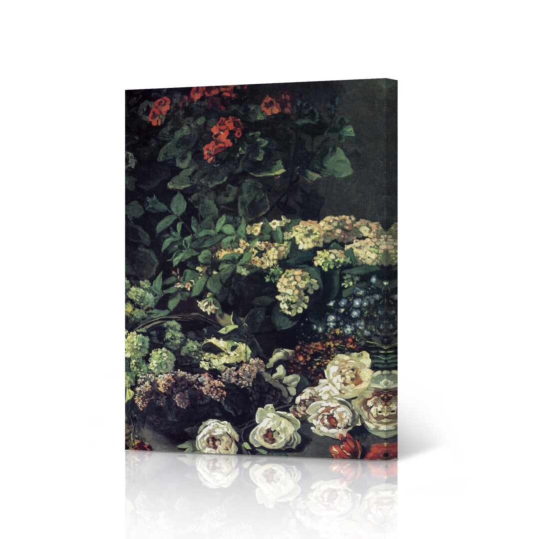 Spring Flowers by Claude Monet Canvas Wall Art Print Impressionism ...