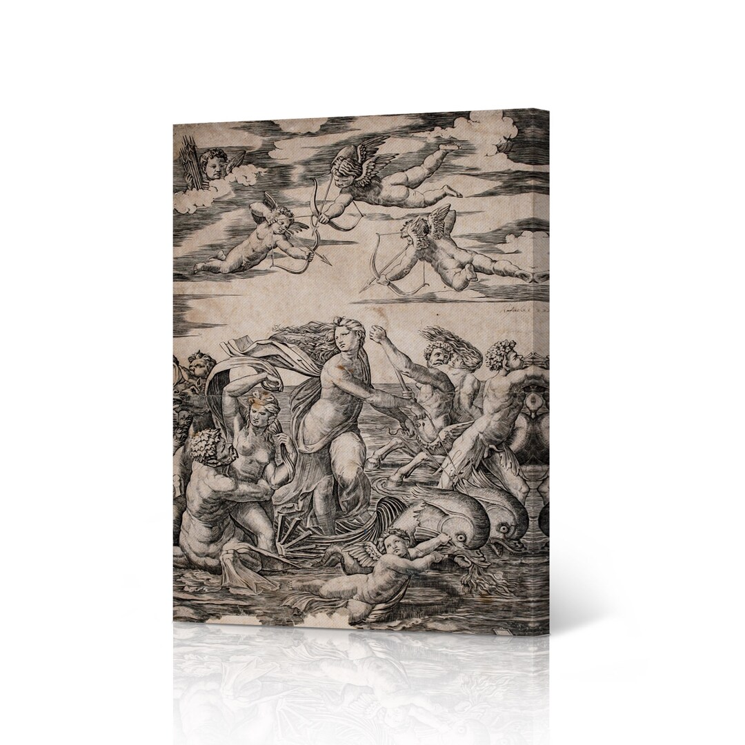 Galatea by Raphael Art Canvas Wall Art Print Renaissance Famous Oil ...