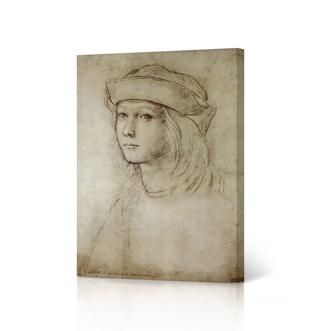 Probable Self-portrait Drawing by Raphael Art Canvas Wall Art Print ...