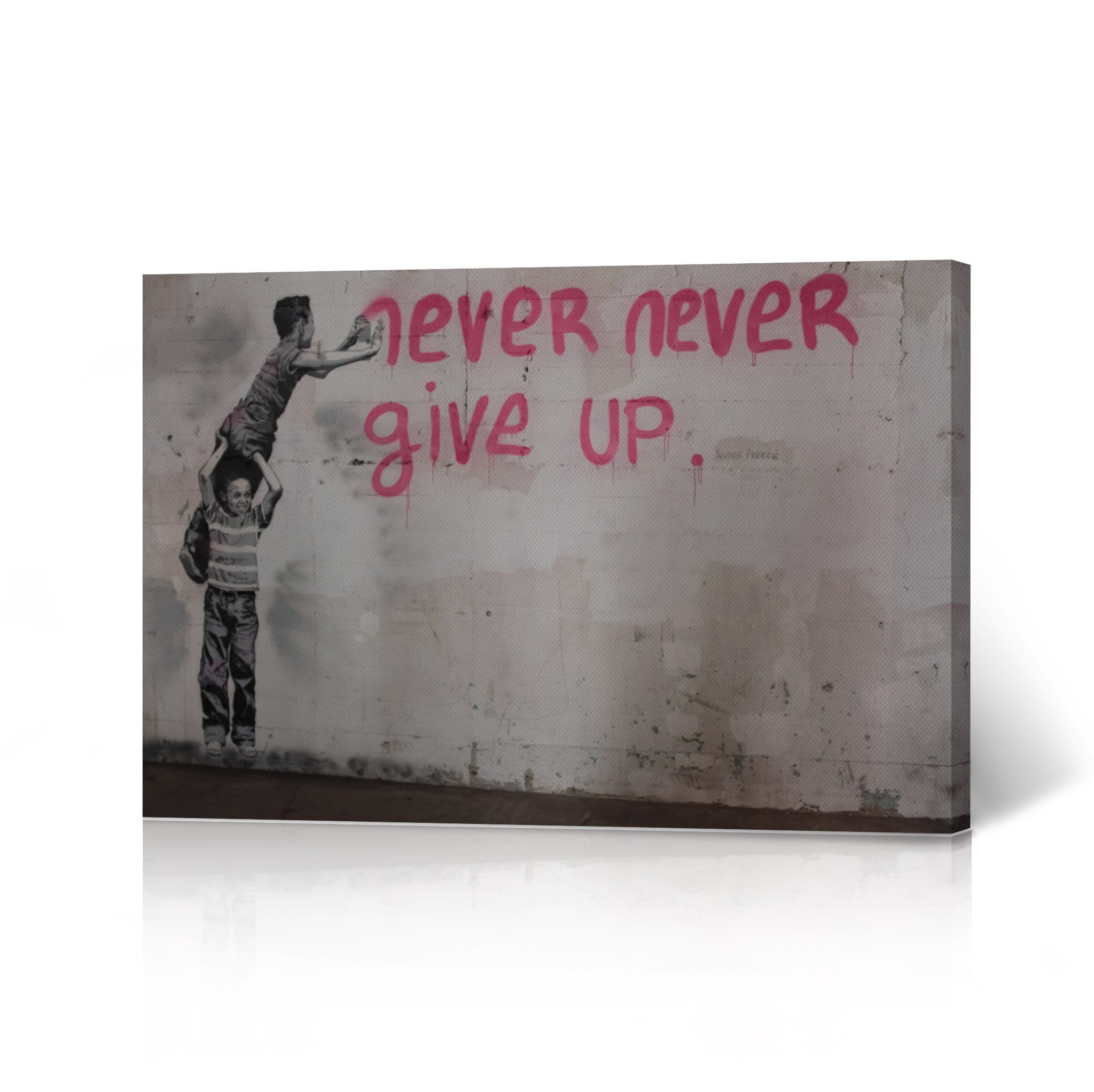 Never Give up Street Art Painting Mural Graffiti Banksy Canvas | Etsy