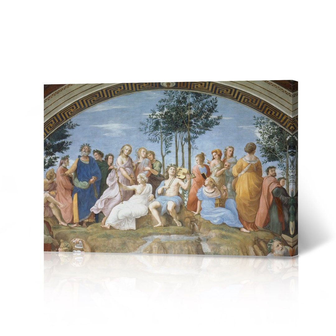 The Parnassus by Raphael Art Canvas Wall Art Print Famous Masterpiece ...