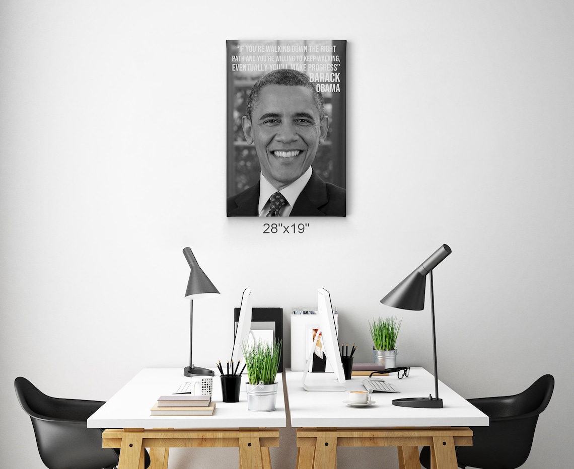 44th President of the United States of America Barack Obama Portrait ...