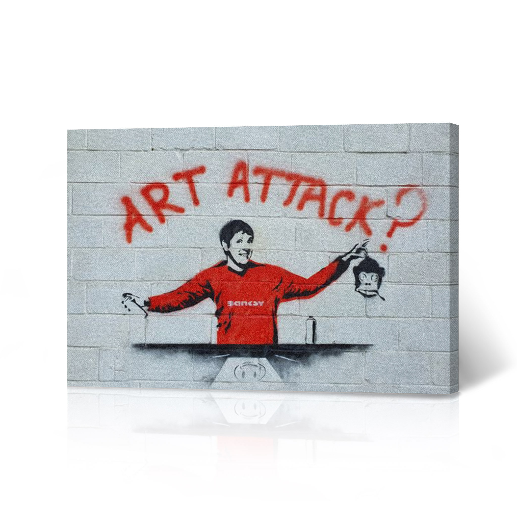 Art Attack Smile Street Art Painting Mural Graffiti Banksy | Etsy