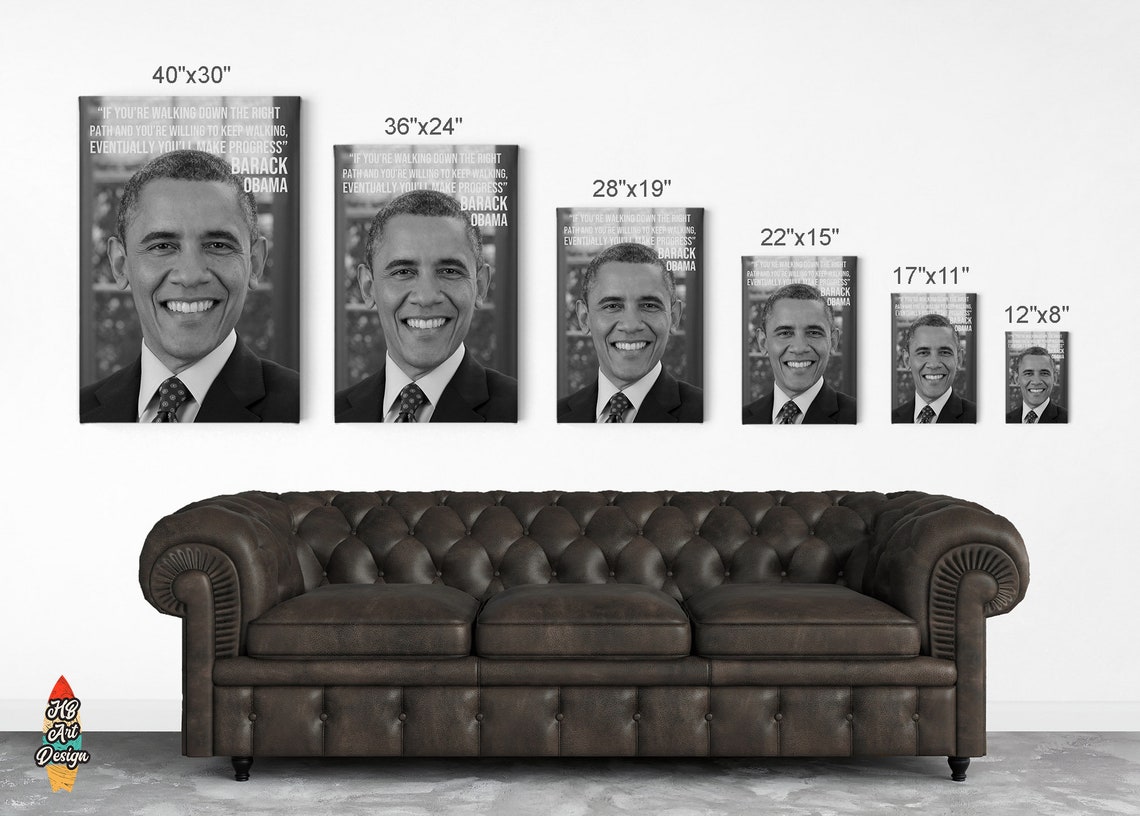 44th President of the United States of America Barack Obama Portrait ...