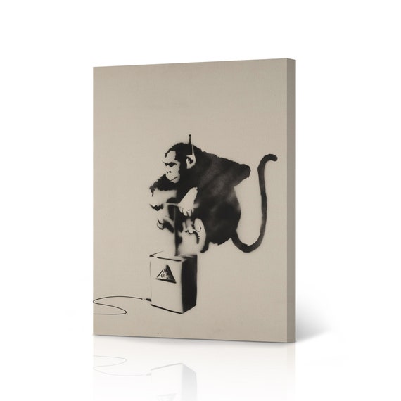 Detonator Monkey Street Art Painting Mural Graffiti Banksy | Etsy