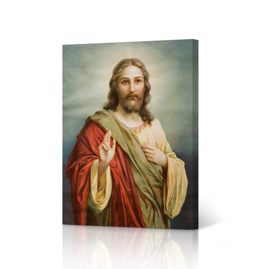 Hans Zatzka Typical Catholic Image of Jesus Christ Christianity Canvas ...