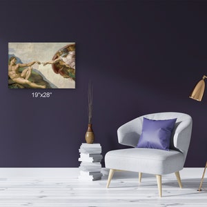 The Creation of Adam by Michelangelo Canvas Wall Art Print Renaissance ...