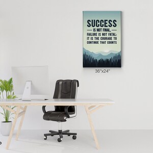 Success is Not Final Failure is Not Fatal Quote Forest View Canvas Wall ...