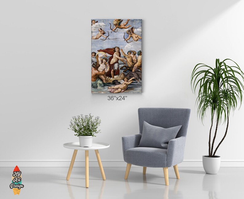 The Triumph of Galatea Raphael Art Canvas Wall Art Print - Etsy
