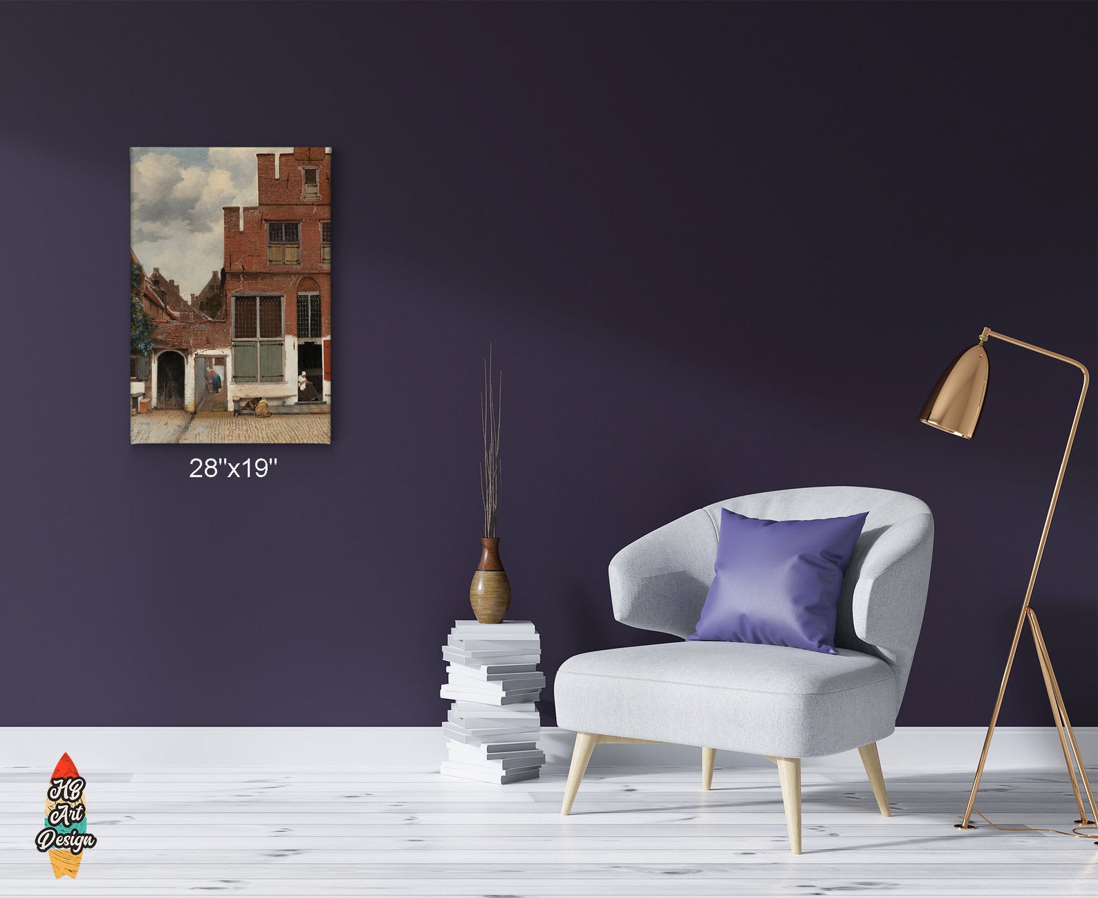 View of Houses in Delft the Little Street, Johannes Vermeer Canvas Wall ...