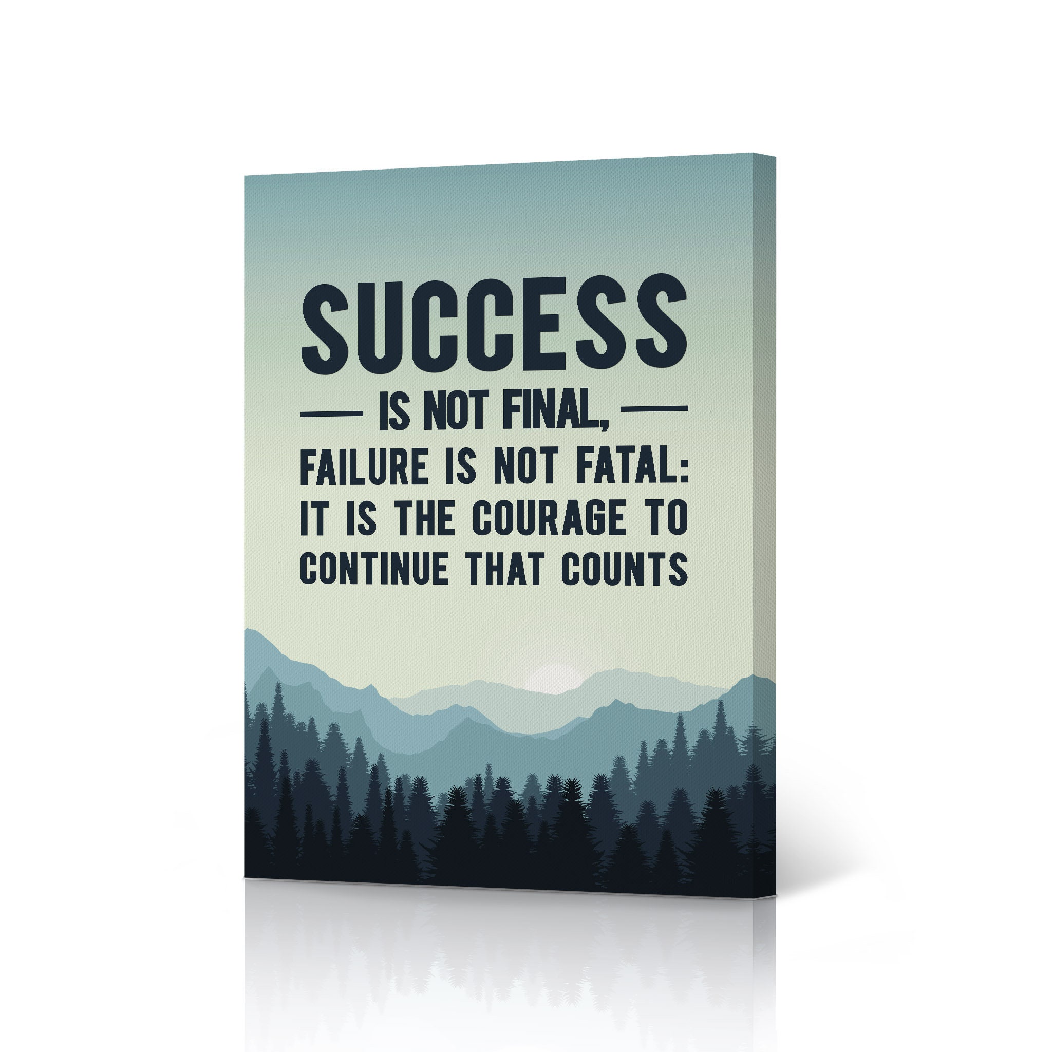 Success is not Final Failure is not Fatal Quote Forest View | Etsy
