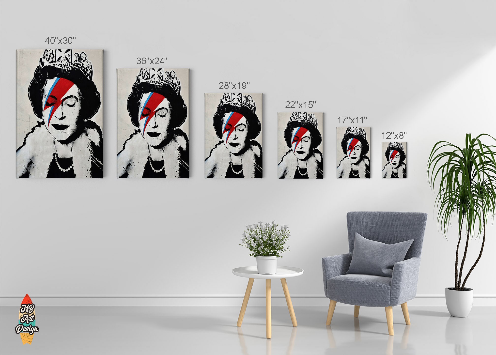 Queen Elizabeth Street Art Painting London Mural Graffiti | Etsy