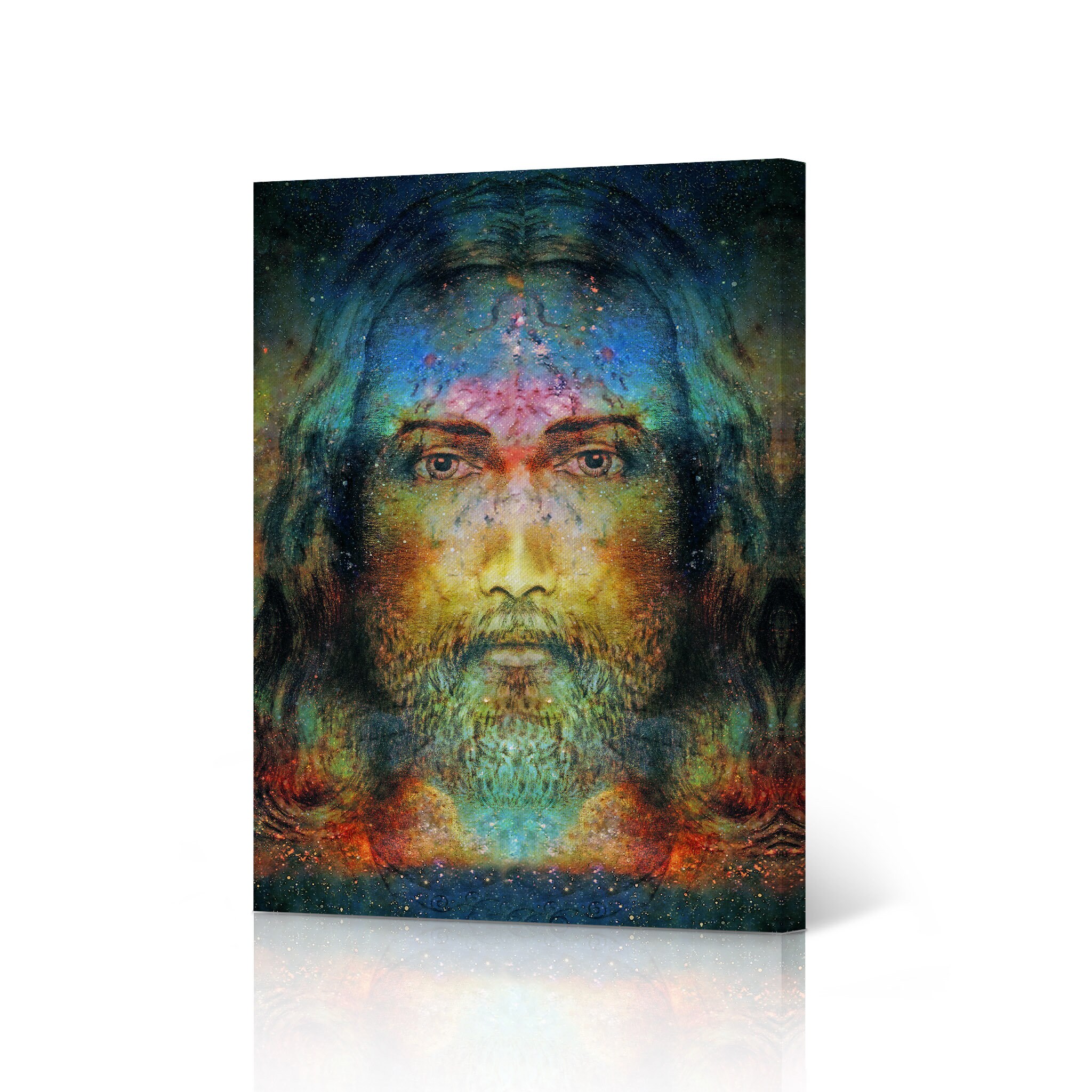 Christ Jesus Head in Cosmic Space Christianity Canvas Wall Art | Etsy