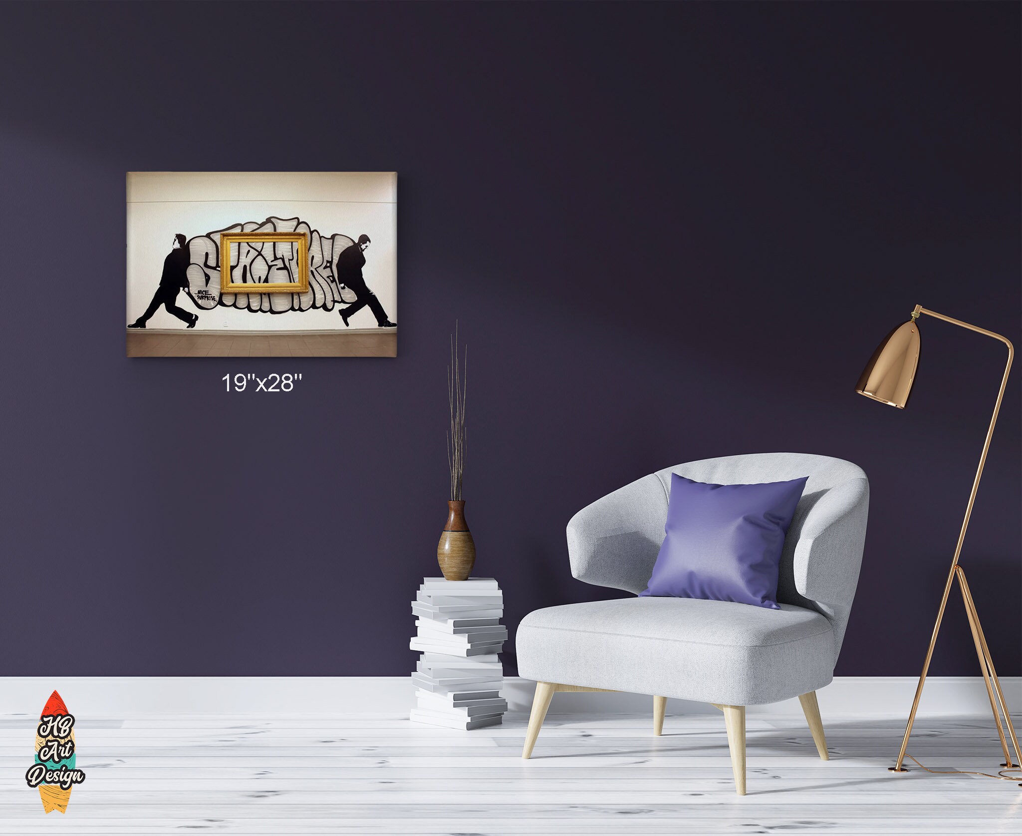 Nice Surprise Graffiti Street Art Contemporary Canvas Wall Art Print ...