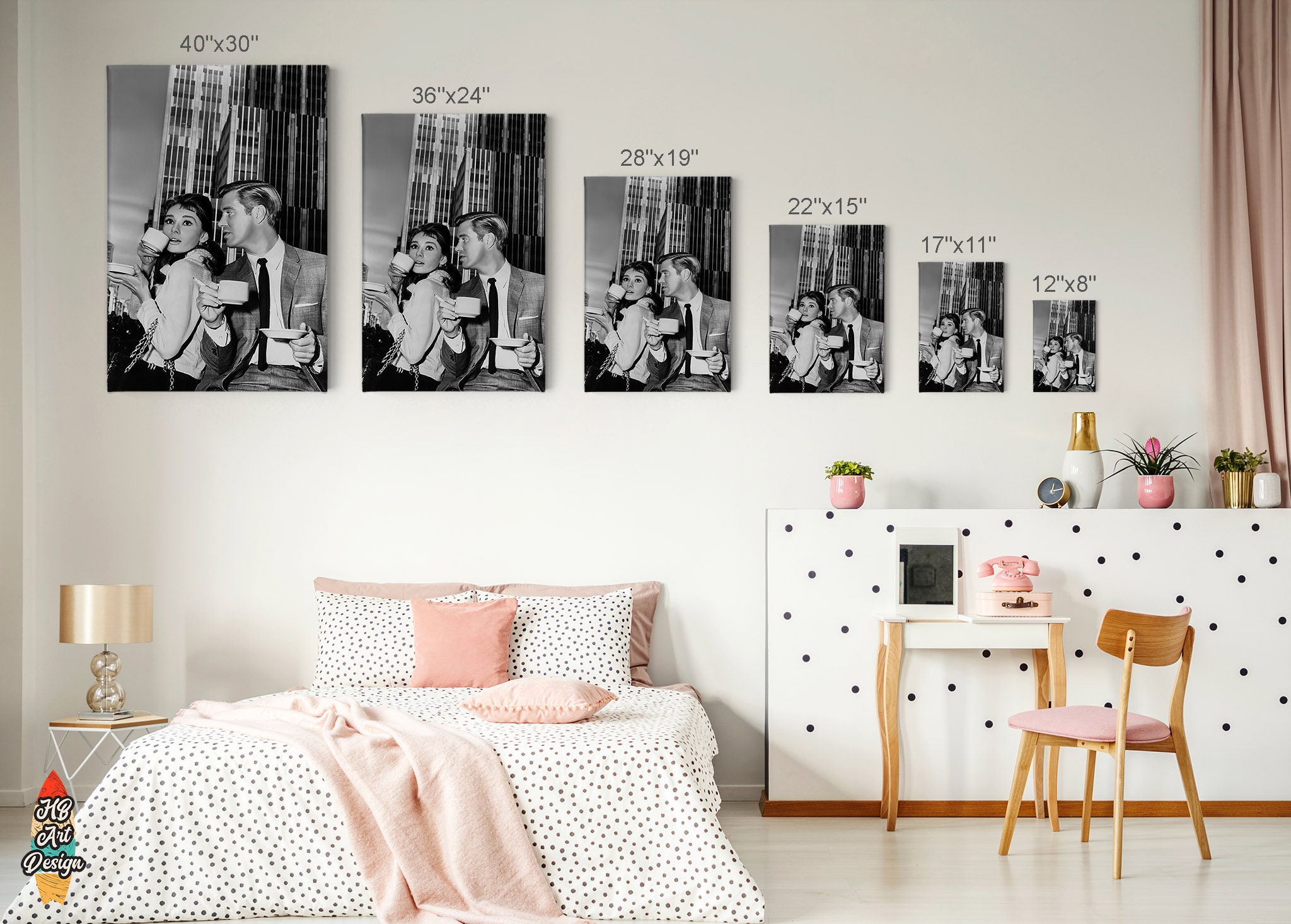 Audrey Hepburn Wall Art George Peppard Break Breakfast at - Etsy