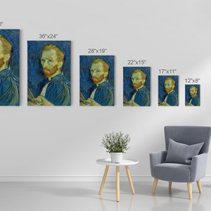Self-portrait 1889 Vincent Van Gogh Canvas Print Wall Art Living Room ...