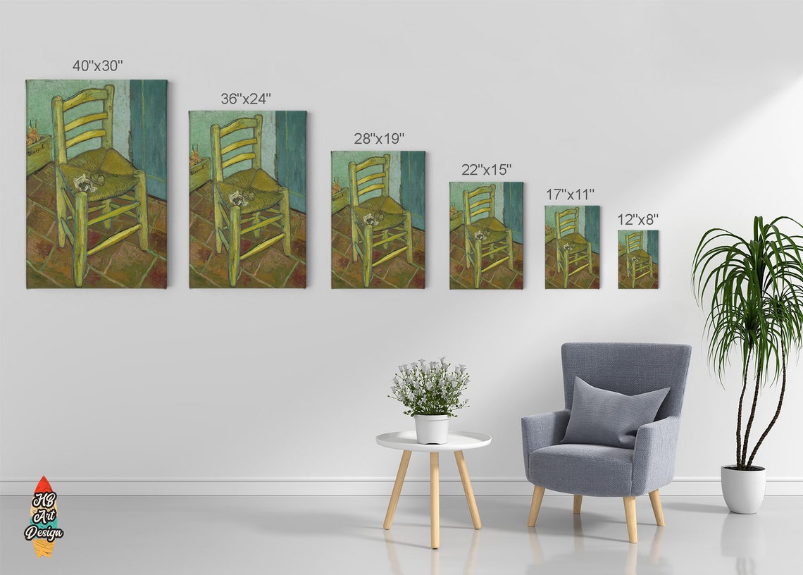 S Chair 1888 Vincent Van Gogh Canvas Print Wall Art Living Room Office ...