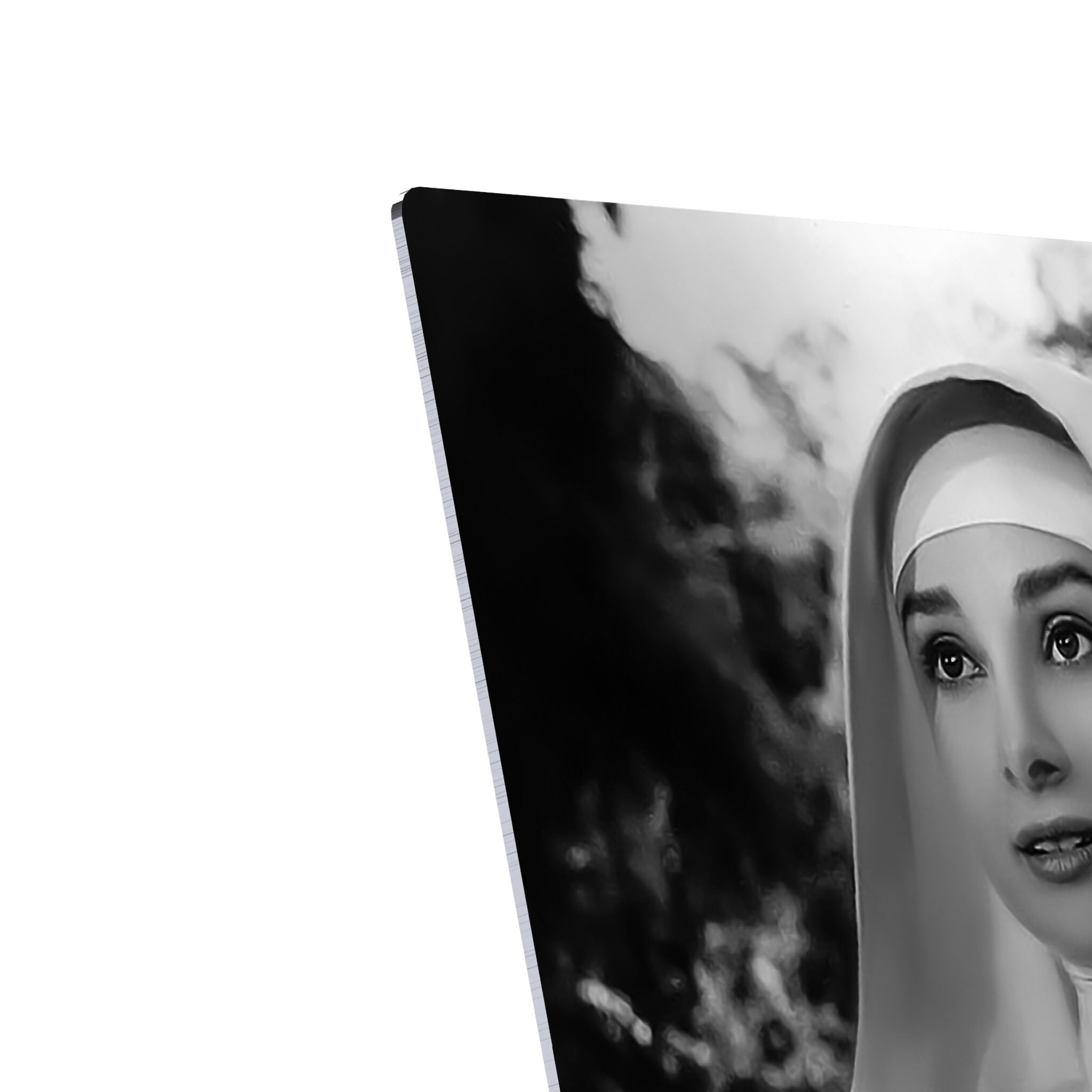 Audrey Hepburn Wall Art With Monkey Nun's Story 1956 Black and White ...
