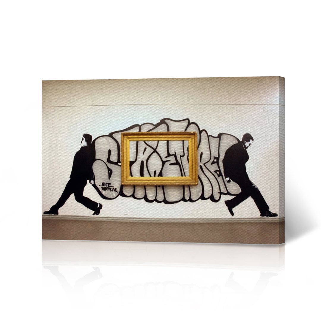 Nice Surprise Graffiti Street Art Contemporary Canvas Wall Art Print ...