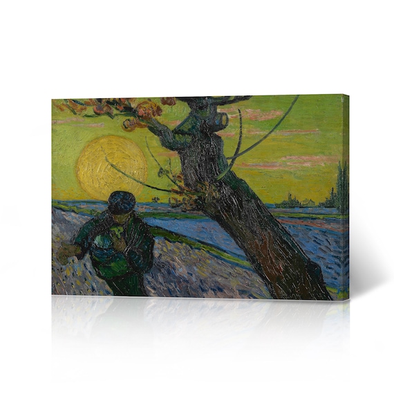 The Sower With Setting Sun 1888 Vincent Van Gogh Canvas Print - Etsy