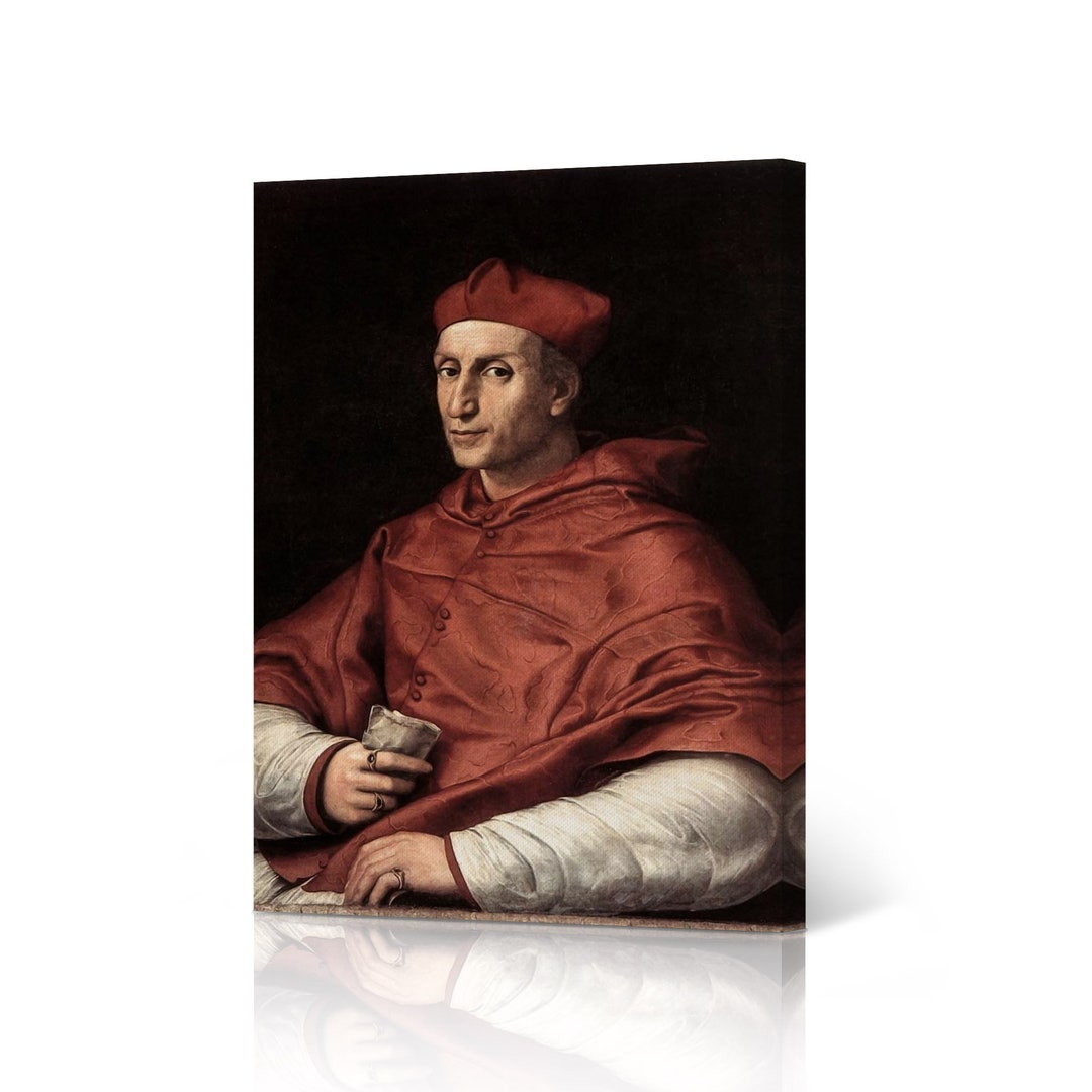 Portrait of Cardinal Bibbiena by Raphael Art Canvas Wall Art Print ...