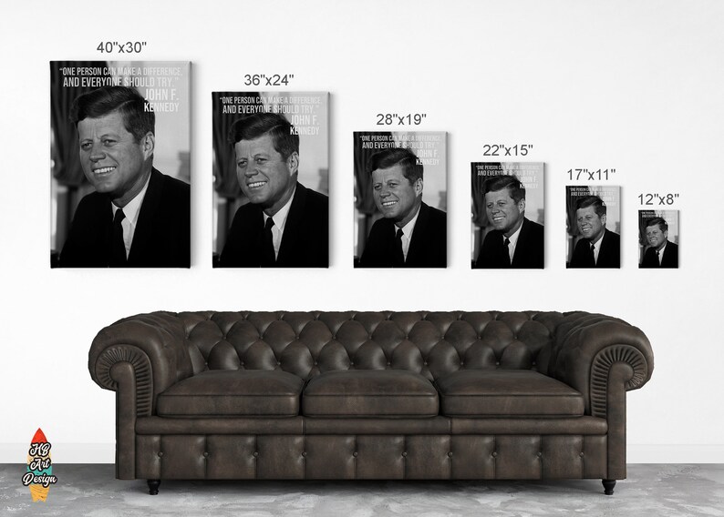 35th President of the United States of America John F. Kennedy Portrait ...