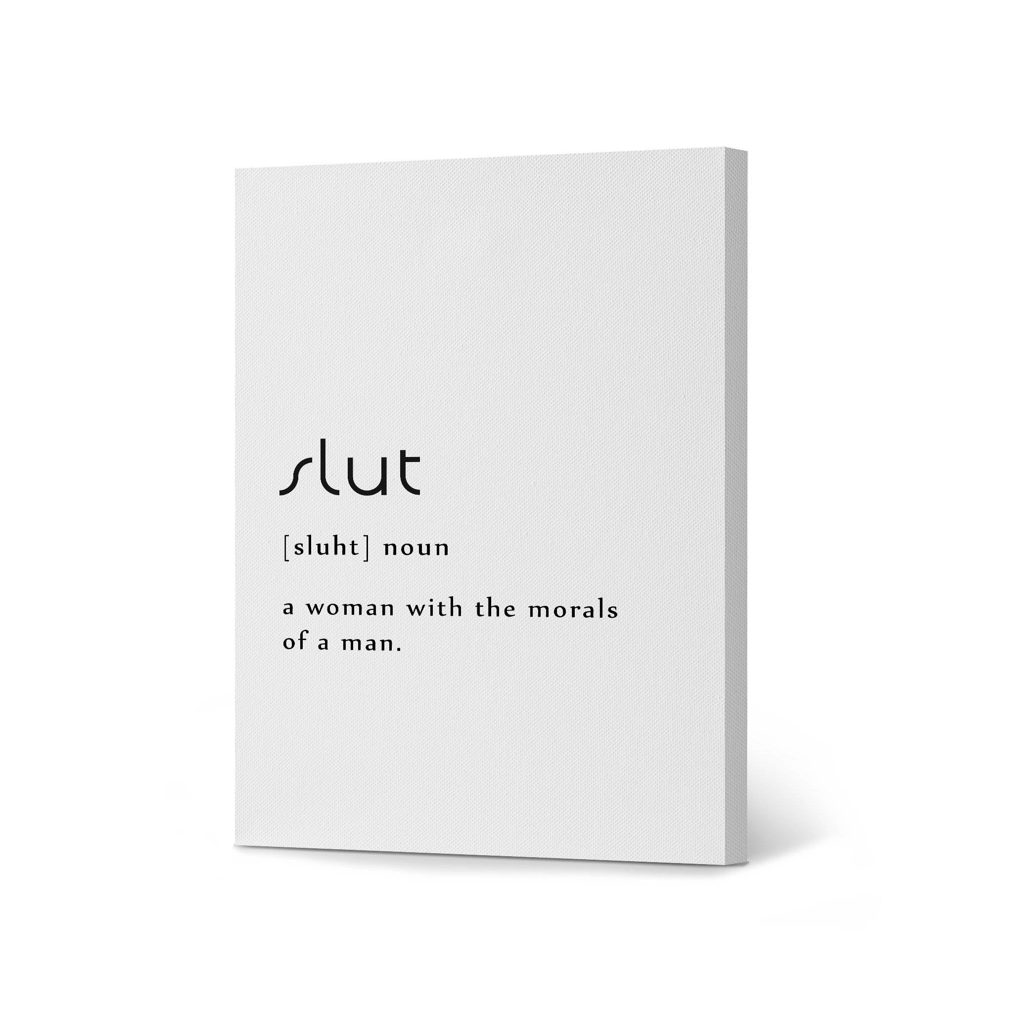 Noun Dictionary Slut Funny Definition Canvas Print Wall Art | Etsy