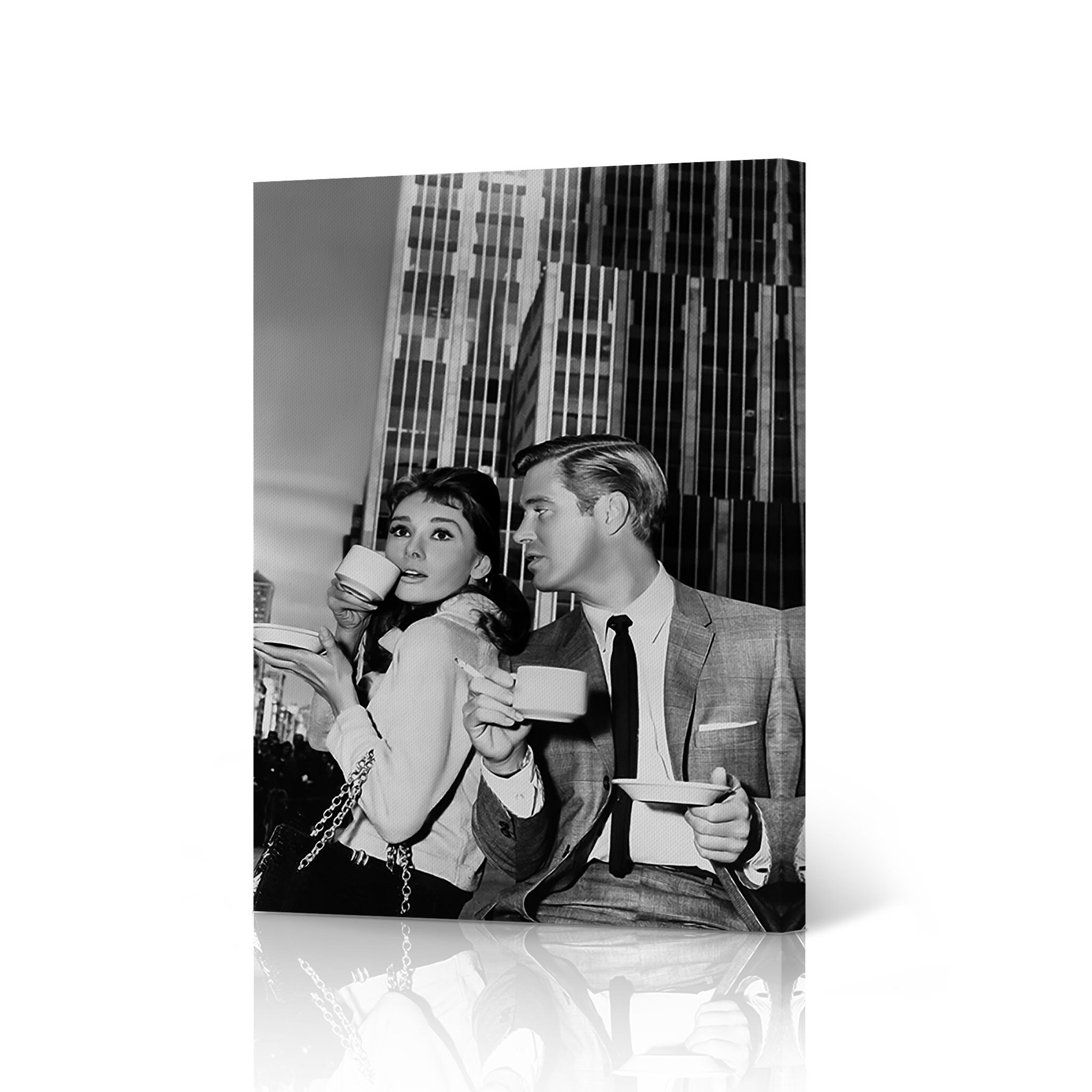 Audrey Hepburn Wall Art George Peppard Break Breakfast at - Etsy
