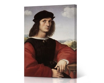 Portrait of Agnolo Doni by Raphael Art Canvas Wall Art Print - Etsy