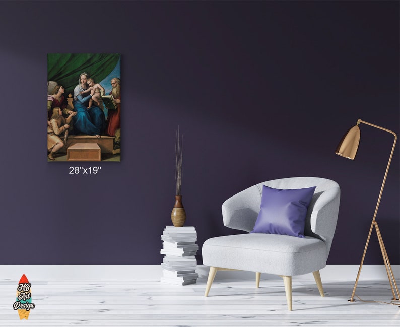 The Holy Family With Raphael Tobias and Saint Jerome Raphael - Etsy